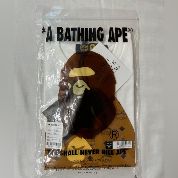 Bape | Shirts | Bape X Mcm By Bathing Ape Head Logo Tshirt Tee Fw9 ...